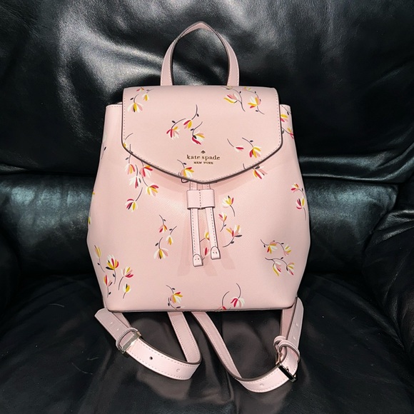 kate spade | Bags | Kate Spade Lizzie Medium Pink Floral Leather ...